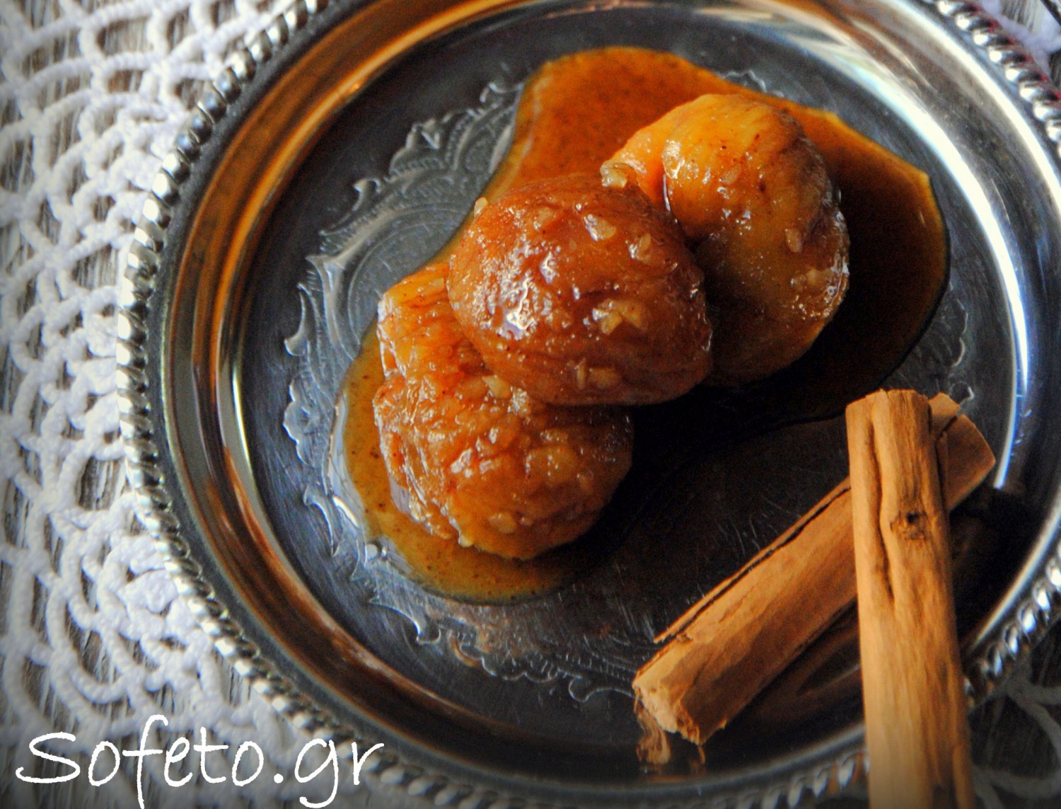 Γλυκό του κουταλιού κάστανο (Marrons glacés), με μέλι και μπαλσάμικο!